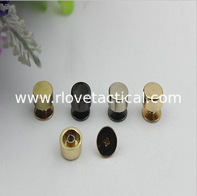 Luggage leather hardware accessories full copper gold color 9 mm round metal rivet nails with screws