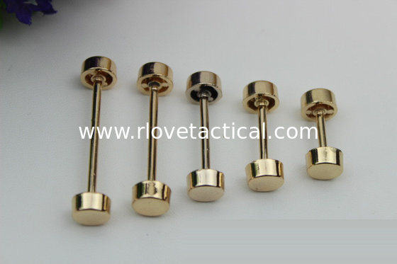 DIY bag accessories all kinds of size gunmetal color metal light gold dumbbell barbell rivet stud for bags