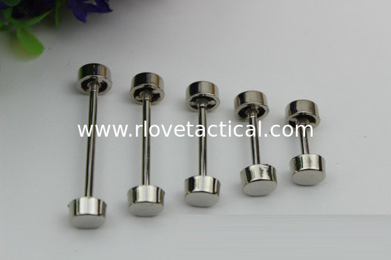 DIY bag accessories all kinds of size gunmetal color metal light gold dumbbell barbell rivet stud for bags
