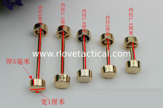 DIY bag accessories all kinds of size gunmetal color metal light gold dumbbell barbell rivet stud for bags