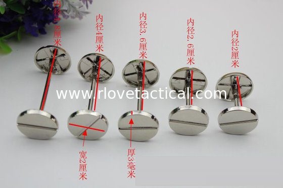 Novelty DIY hardware accessories light gold dumbbell barbell one word shape round flat metal rivets studs for handbags