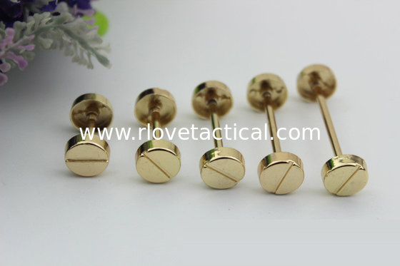 Bag whee buckle hardware accessories one word shape round 12 mm width light gold metal rivets studs for leather straps