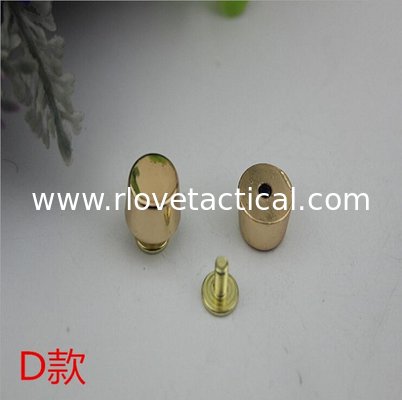 Small bag hardware gold zinc alloy 10 mm width bottom nails rivets for leather