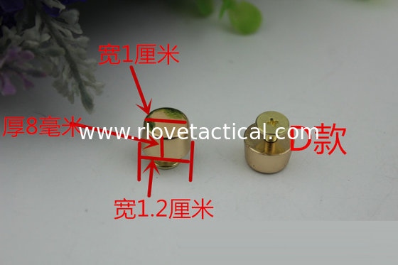 Small bag hardware gold zinc alloy 10 mm width bottom nails rivets for leather