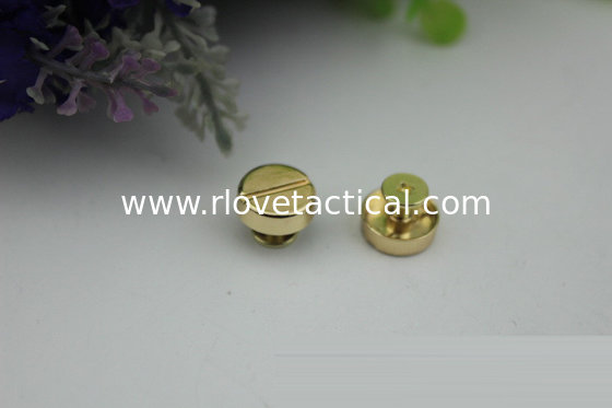2019 Factory supply wholesale zinc alloy 12 mm gold one word shape pattern metal screw rivets for bags