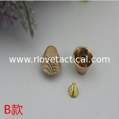 Fashionable simple pattern gold round 8 mm custom leather rivets bottom nails for handbag