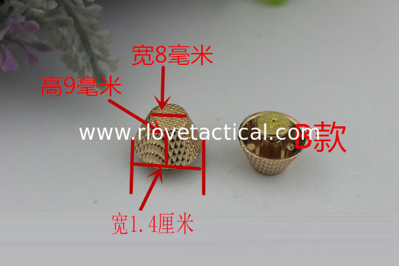 Fashionable simple pattern gold round 8 mm custom leather rivets bottom nails for handbag