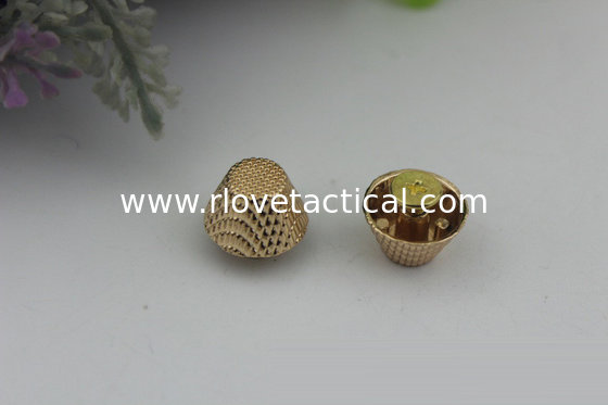 Fashionable simple pattern gold round 8 mm custom leather rivets bottom nails for handbag