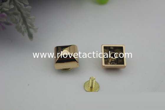High end handbag decorative accessories gold 12 mm leather studs rivets with screws