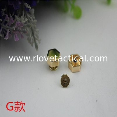 Zinc alloy material 12 mm gold nail heads screw back feet rivet for handbag