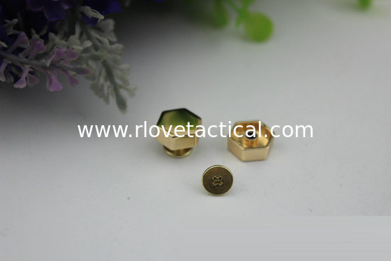 Zinc alloy material 12 mm gold nail heads screw back feet rivet for handbag