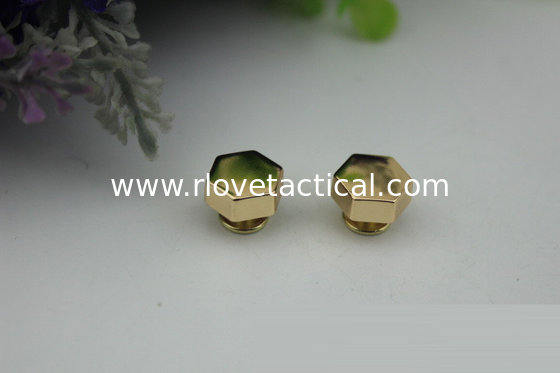 Zinc alloy material 12 mm gold nail heads screw back feet rivet for handbag