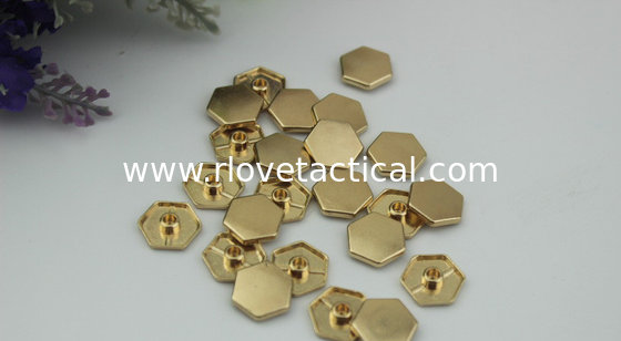 Bags hardware zinc alloy hanging brush anti brass 15 mm six-sided decorative bottom nails with single rivets