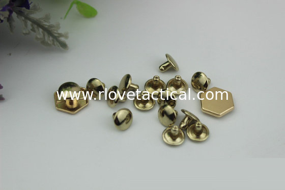 Super cheaper factory price bag fitting small flat six-sided nickel color metal buckles and rivets