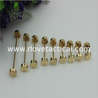 Custom metal accessories light gold various size handbag rivets and  bottom nails