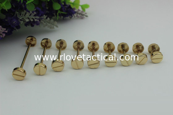Custom metal accessories light gold various size handbag rivets and  bottom nails