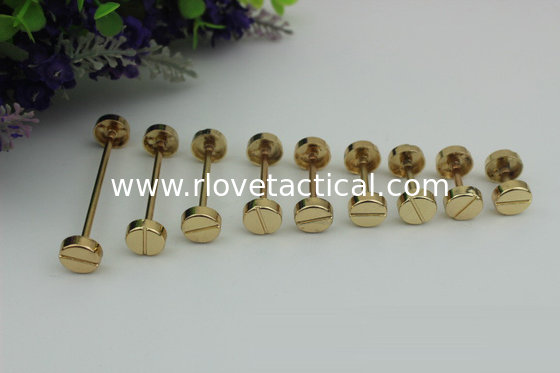 Custom metal accessories light gold various size handbag rivets and  bottom nails