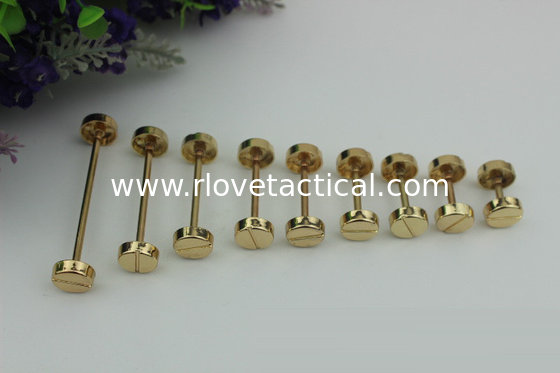 Custom metal accessories light gold various size handbag rivets and  bottom nails