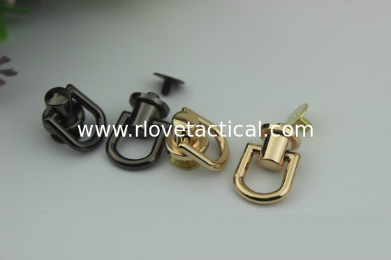 Hot products gold 10 mm metal strap buckles decorative rivets for leather handbag