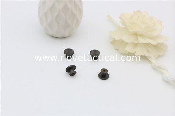 Cheap fashion gunmetal color brass 10.5 mm flat rivets round head for handbags