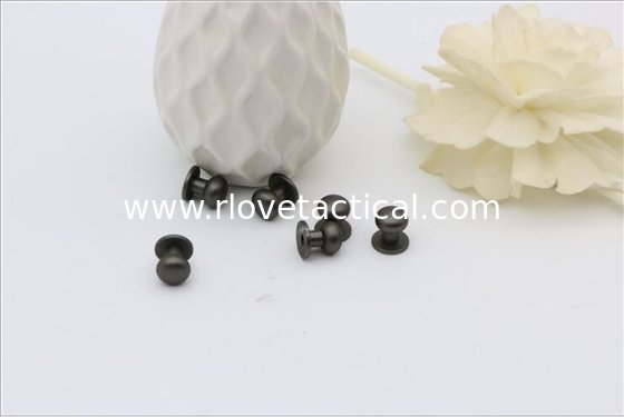 High quality brass material shiny gunmetal color metal 8 mm monk head rivets with screw