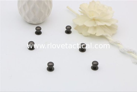 High quality brass material shiny gunmetal color metal 8 mm monk head rivets with screw