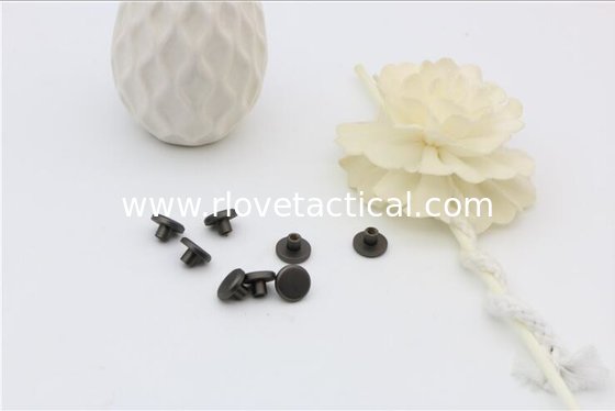 Hot sale garment accessories matte gunmetal color 10.1 mm flat round shape metal rivets for bags