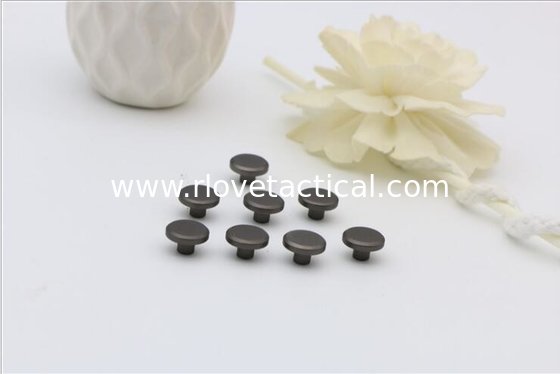 Hot sale garment accessories matte gunmetal color 10.1 mm flat round shape metal rivets for bags