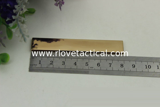 Handbag accessories fashion zinc alloy 80 mm length rectangular metal frame corner protector with iron feet