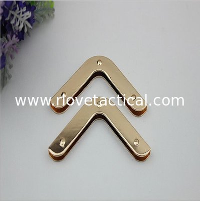 Europe standard light gold right-angle metal handbag corner purse protector