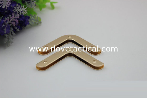 Europe standard light gold right-angle metal handbag corner purse protector