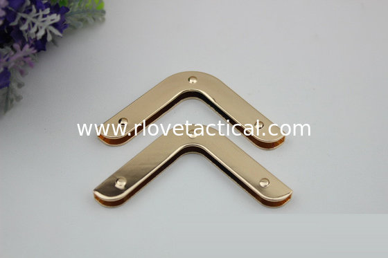 Europe standard light gold right-angle metal handbag corner purse protector
