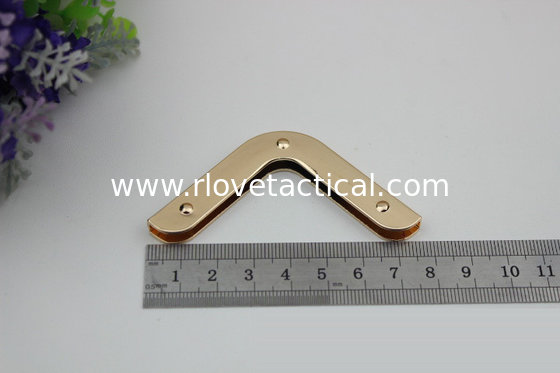 Europe standard light gold right-angle metal handbag corner purse protector