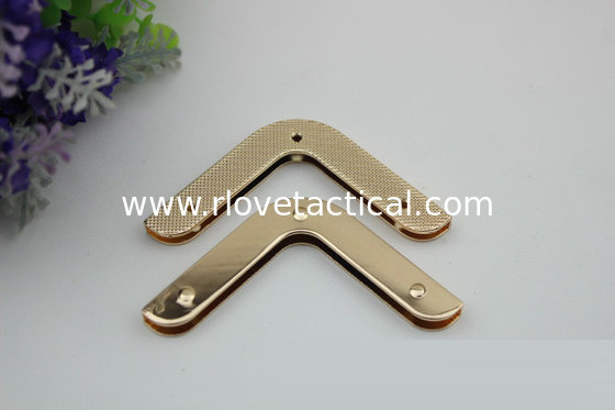Europe standard light gold right-angle metal handbag corner purse protector