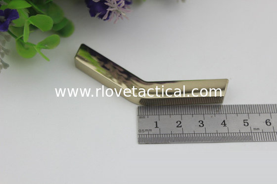 Factory cheap custom light gold 72 mm length handbag metal corner protector