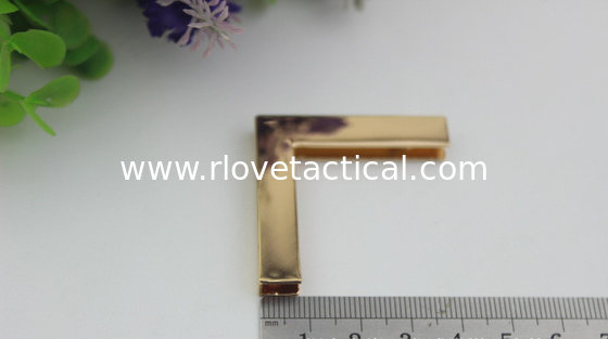 Accept OEM light gold 40 mm right-angle metal corner protector for wooden box decorative