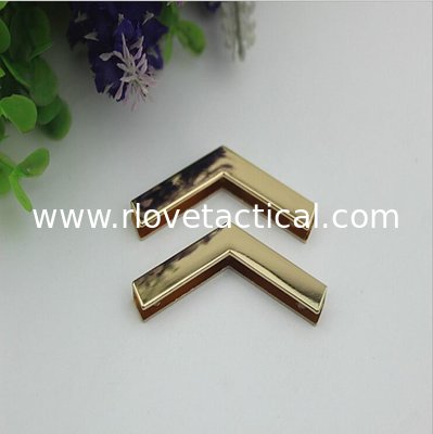 Fancy simple design light gold metal accessory handbag decorative corner protectors