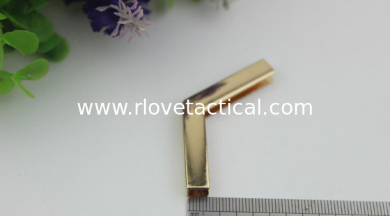 Fancy simple design light gold metal accessory handbag decorative corner protectors