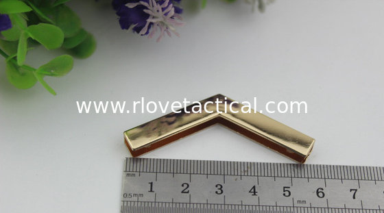 Fancy simple design light gold metal accessory handbag decorative corner protectors