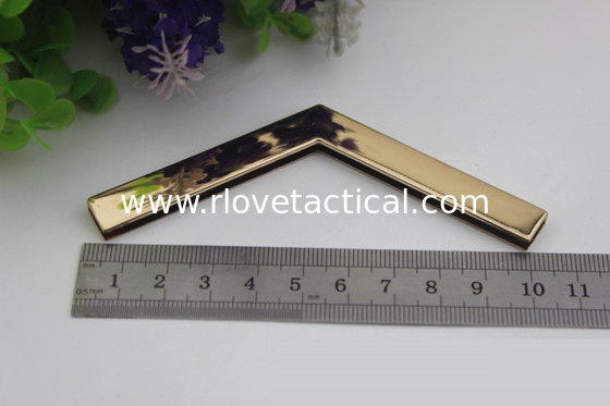 Factory direct sales iron material 105 mm length golden handbag corner protectors for box
