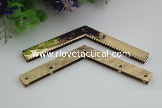 Factory direct sales iron material 105 mm length golden handbag corner protectors for box