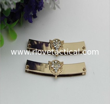 Good quality leather bag accessories frame 62 mm light gold metal corner protector with diamond decorative