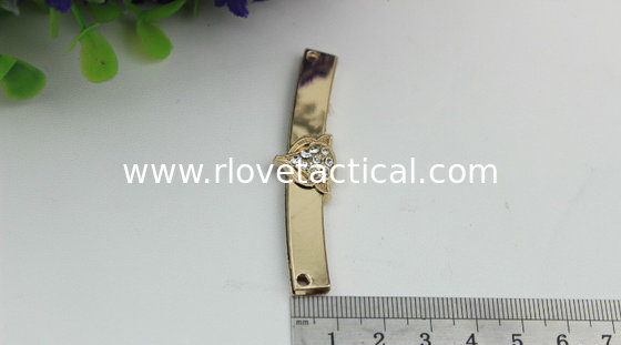 Good quality leather bag accessories frame 62 mm light gold metal corner protector with diamond decorative