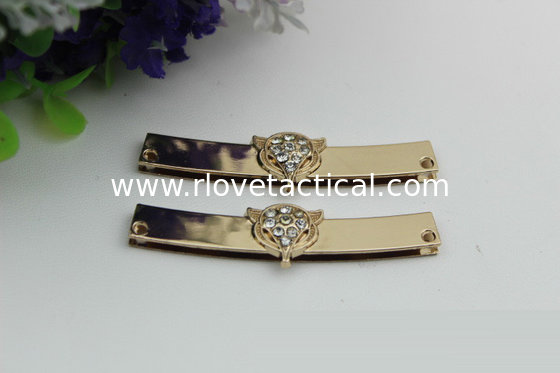 Good quality leather bag accessories frame 62 mm light gold metal corner protector with diamond decorative