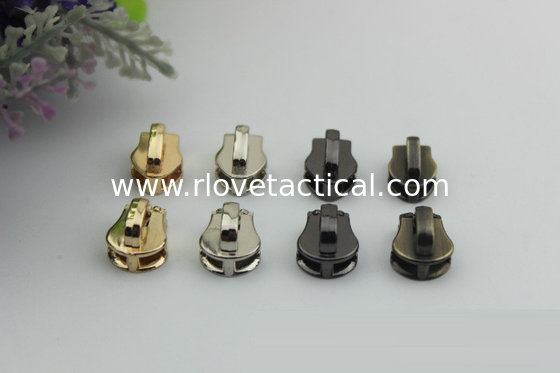 Wholesale high quality clothing accessories zinc alloy various color metal 5# nylon zipper slider