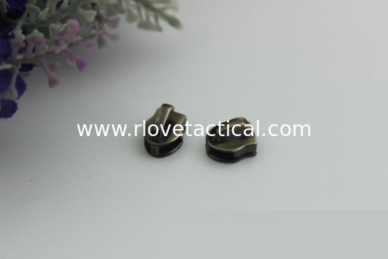 High end zinc alloy light gold nylon teeth zipper 5# zipper slider for bags