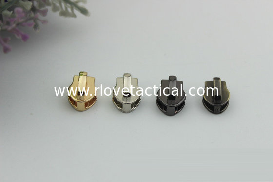 High end zinc alloy light gold nylon teeth zipper 5# zipper slider for bags