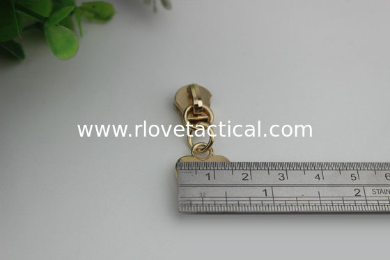 High grade small style bag metal accessories light gold heart shape zipper puller with slider 5#