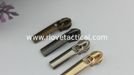 Factory direct sale zinc alloy nylon zipper teeth 3# handbag gold zipper puller design
