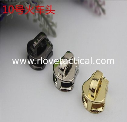 Multi-function metal zinc alloy light gold bag hardware 10# slider for zipper